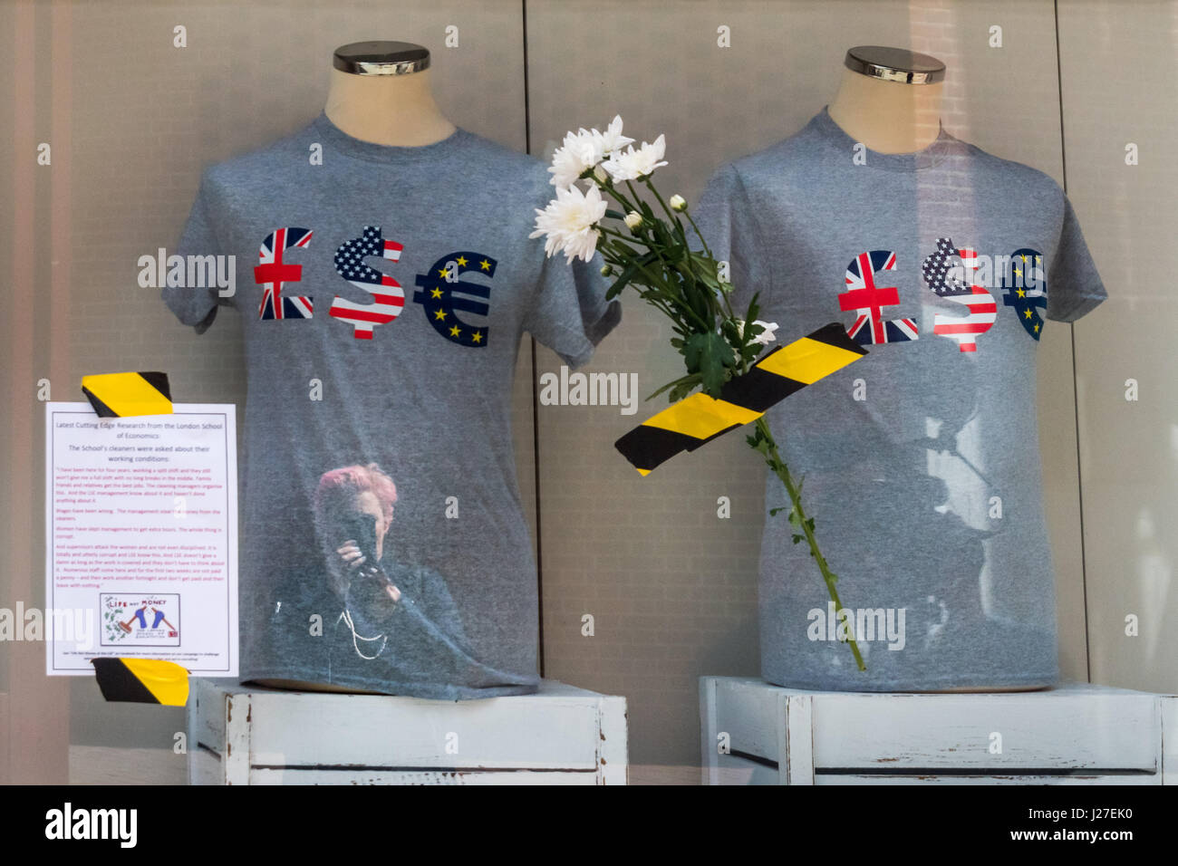 London, UK. 25th April 2017. T-shirts on sale at the shop which ...
