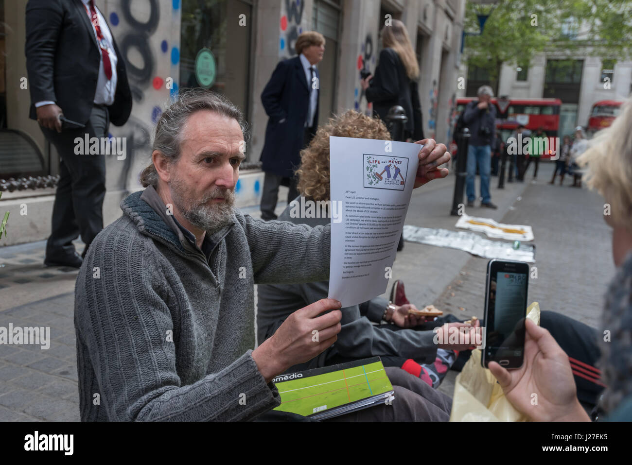 London, UK. 25th April 2017. Roger Hallam, one of the leaders of the ...