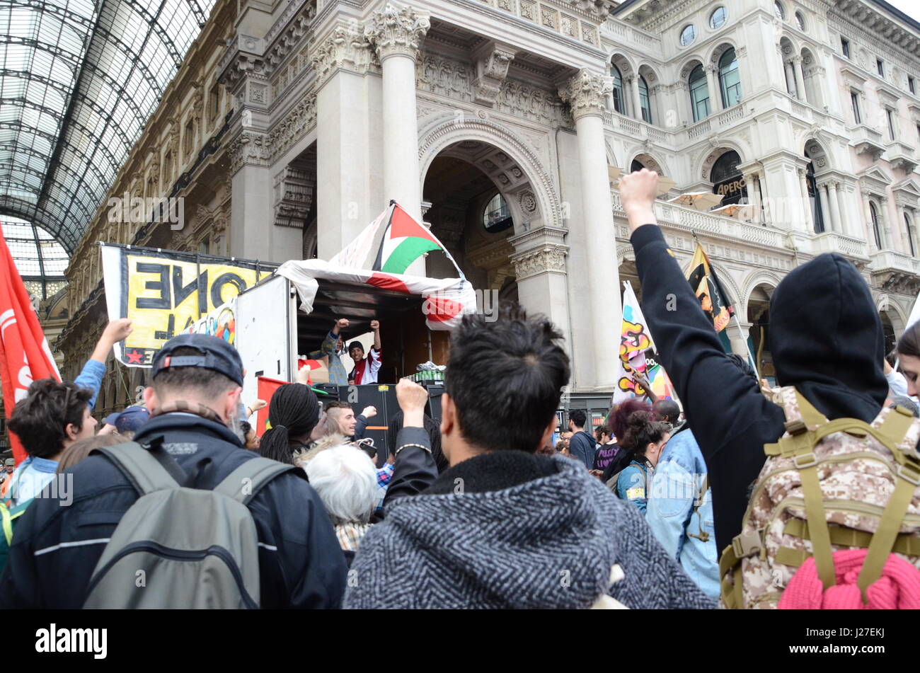 Milan, Italy. 25th Apr, 2017. Liberation Day Protests in Milan, Italy ...