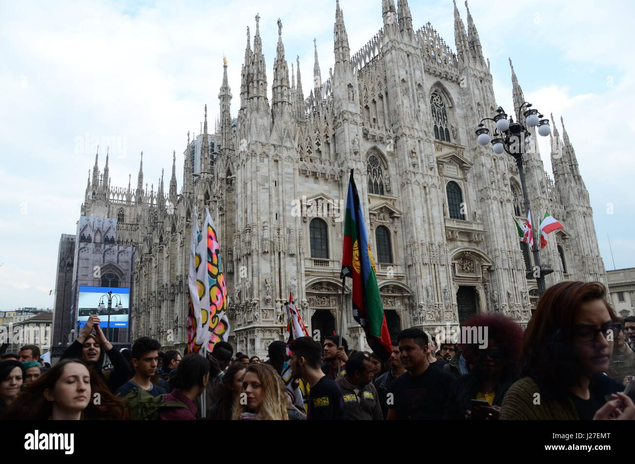 Milan, Italy. 25th Apr, 2017. Liberation Day Protests in Milan, Italy ...
