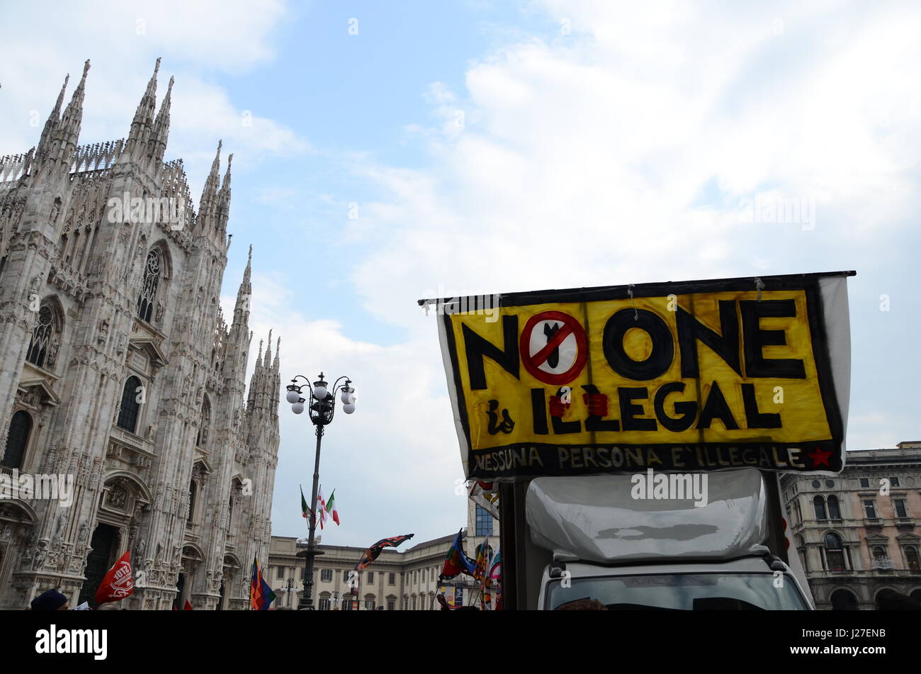 Milan, Italy. 25th Apr, 2017. Liberation Day Protests in Milan, Italy ...