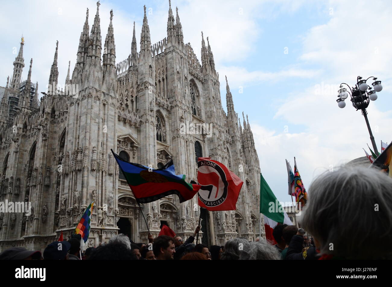 Milan, Italy. 25th Apr, 2017. Liberation Day Protests in Milan, Italy ...
