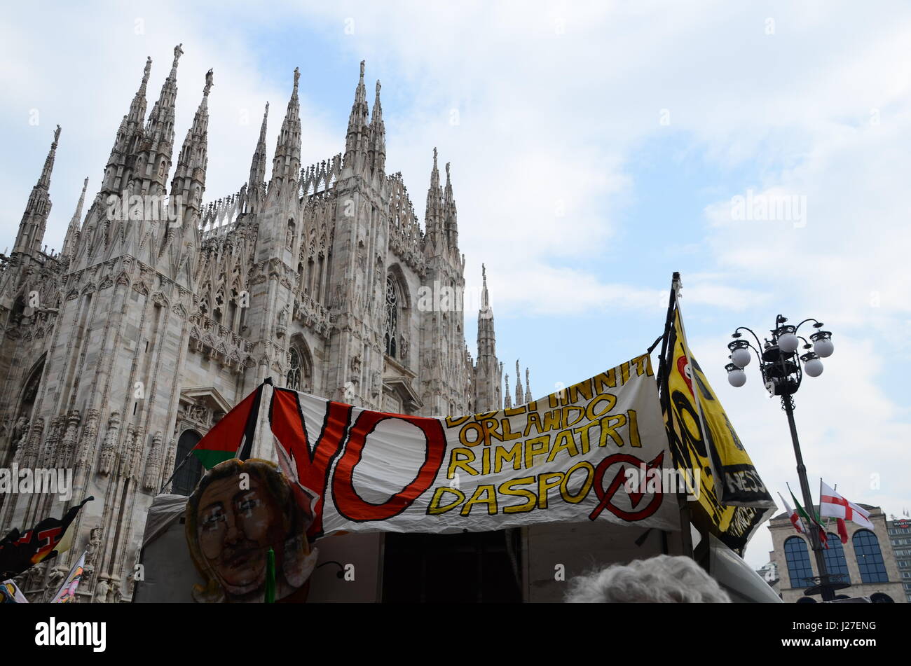 Milan, Italy. 25th Apr, 2017. Liberation Day Protests in Milan, Italy ...