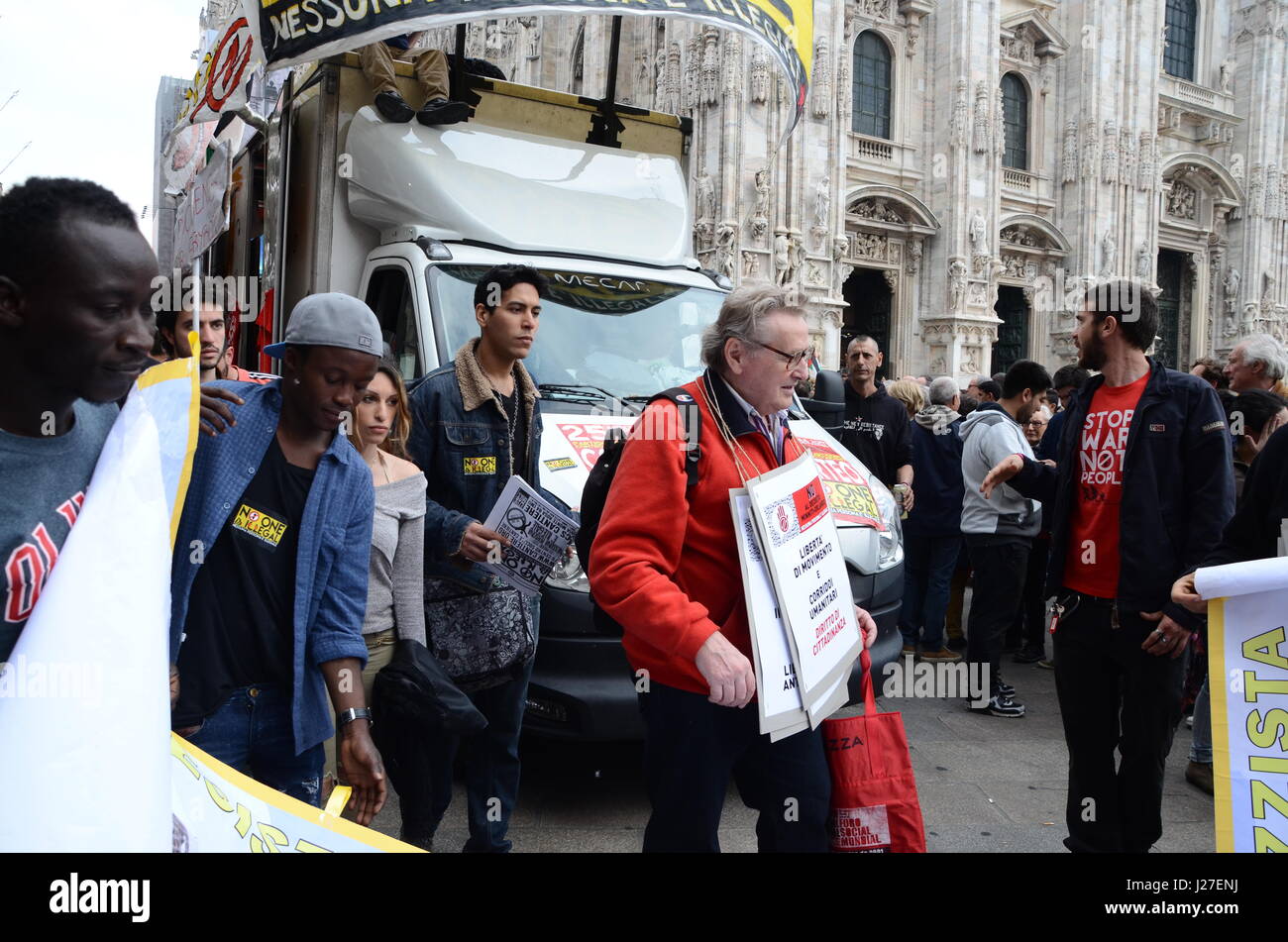 Milan, Italy. 25th Apr, 2017. Liberation Day Protests in Milan, Italy ...