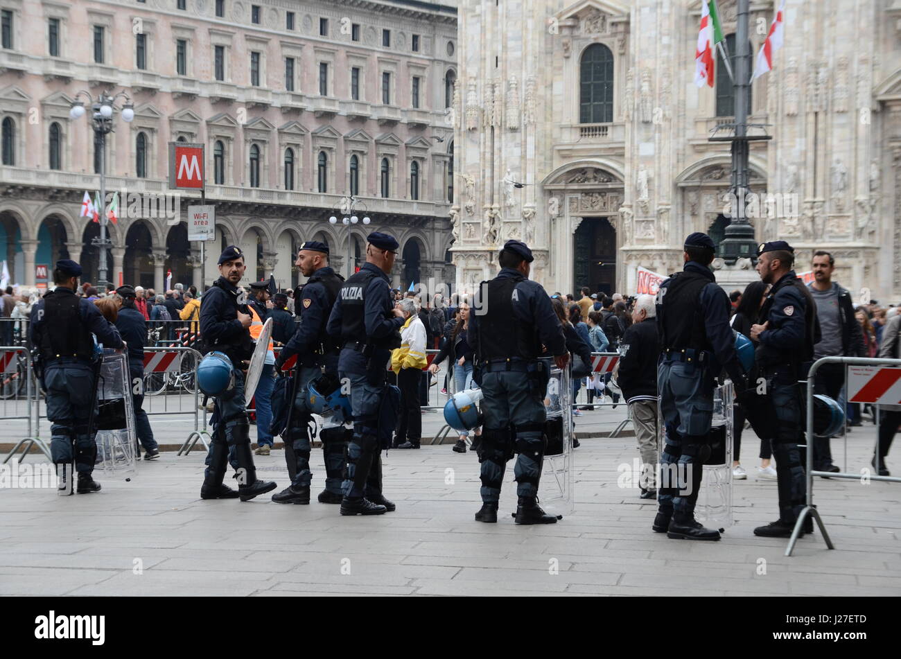 Milan, Italy. 25th Apr, 2017. Liberation Day Protests in Milan, Italy ...
