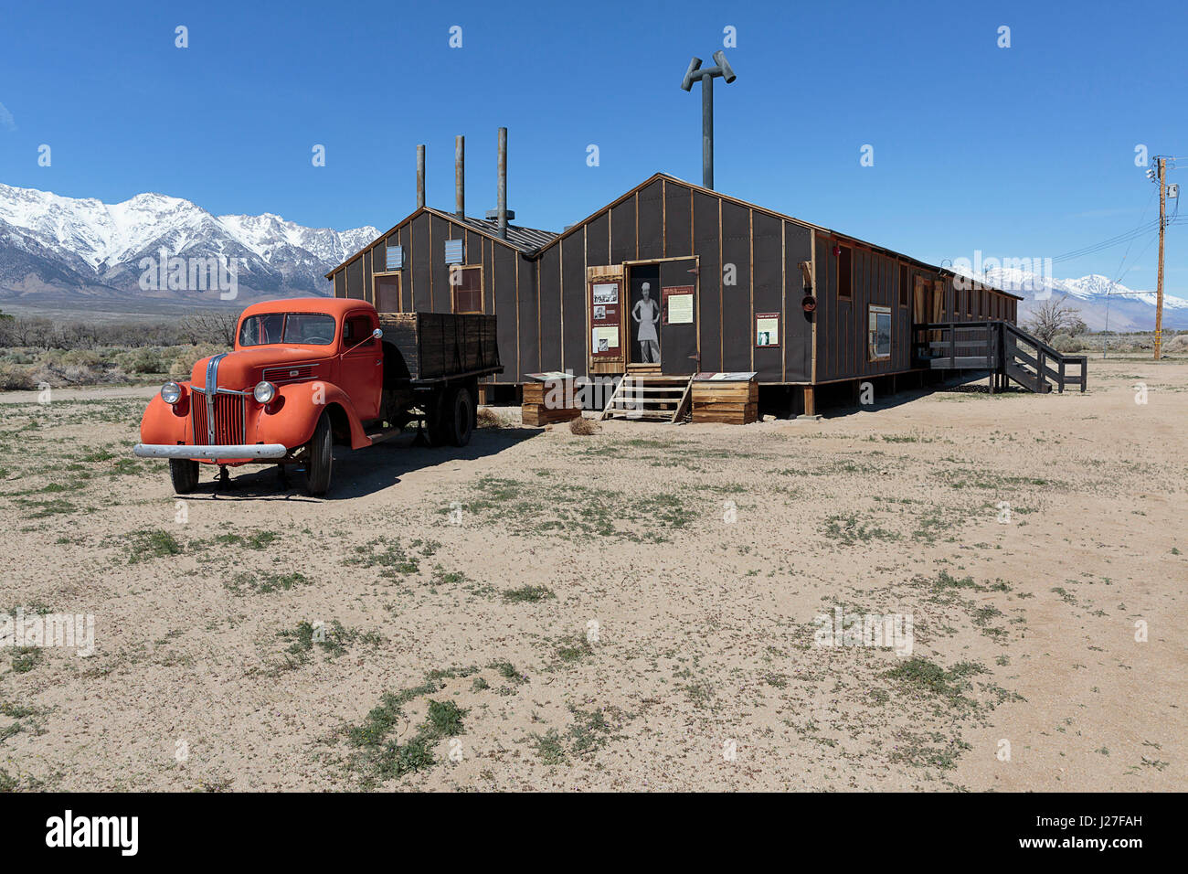Lone Pine, CA, USA. 1st Apr, 2017. Restored Mess Hall at Manzanar ...
