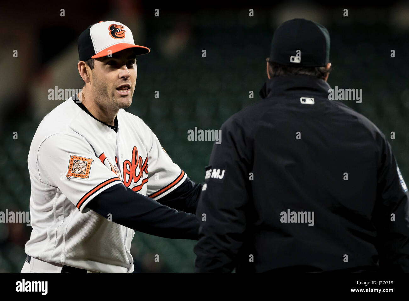 Baltimore, Maryland, USA. 24th Apr, 2017. Baltimore Orioles right ...