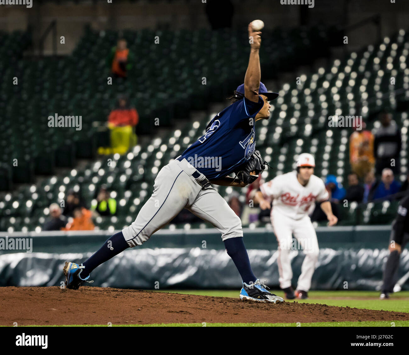 Baltimore, Maryland, USA. 24th Apr, 2017. Tampa Bay Rays starting ...