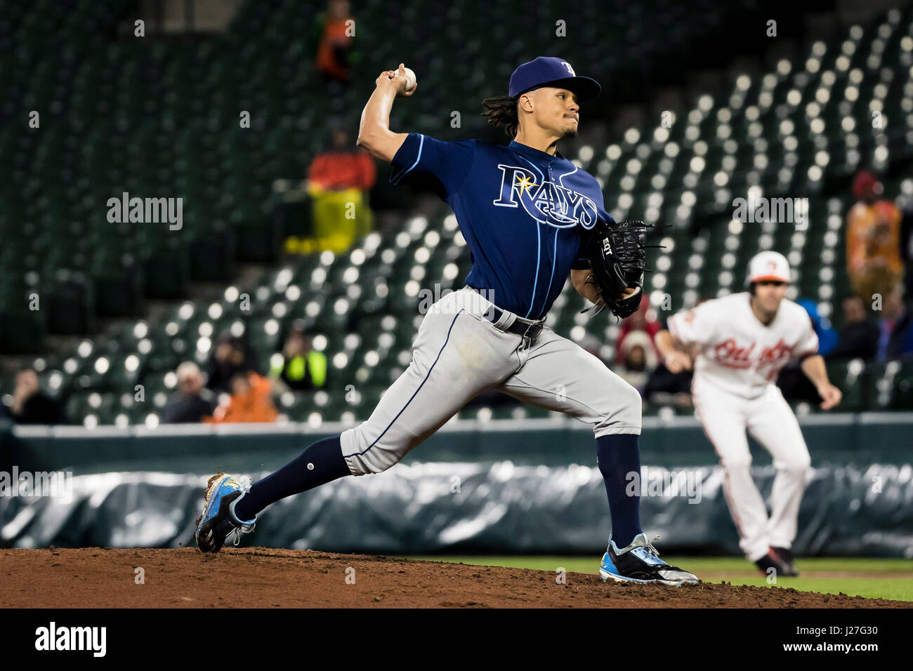 Baltimore, Maryland, USA. 24th Apr, 2017. Tampa Bay Rays starting ...