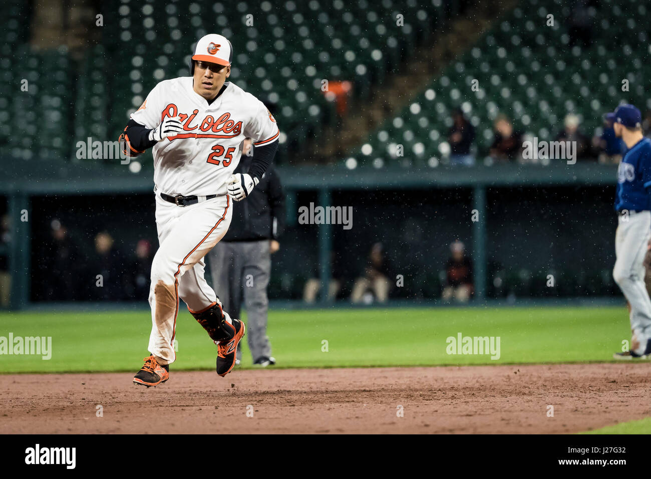 Baltimore, Maryland, USA. 24th Apr, 2017. Baltimore Orioles left ...