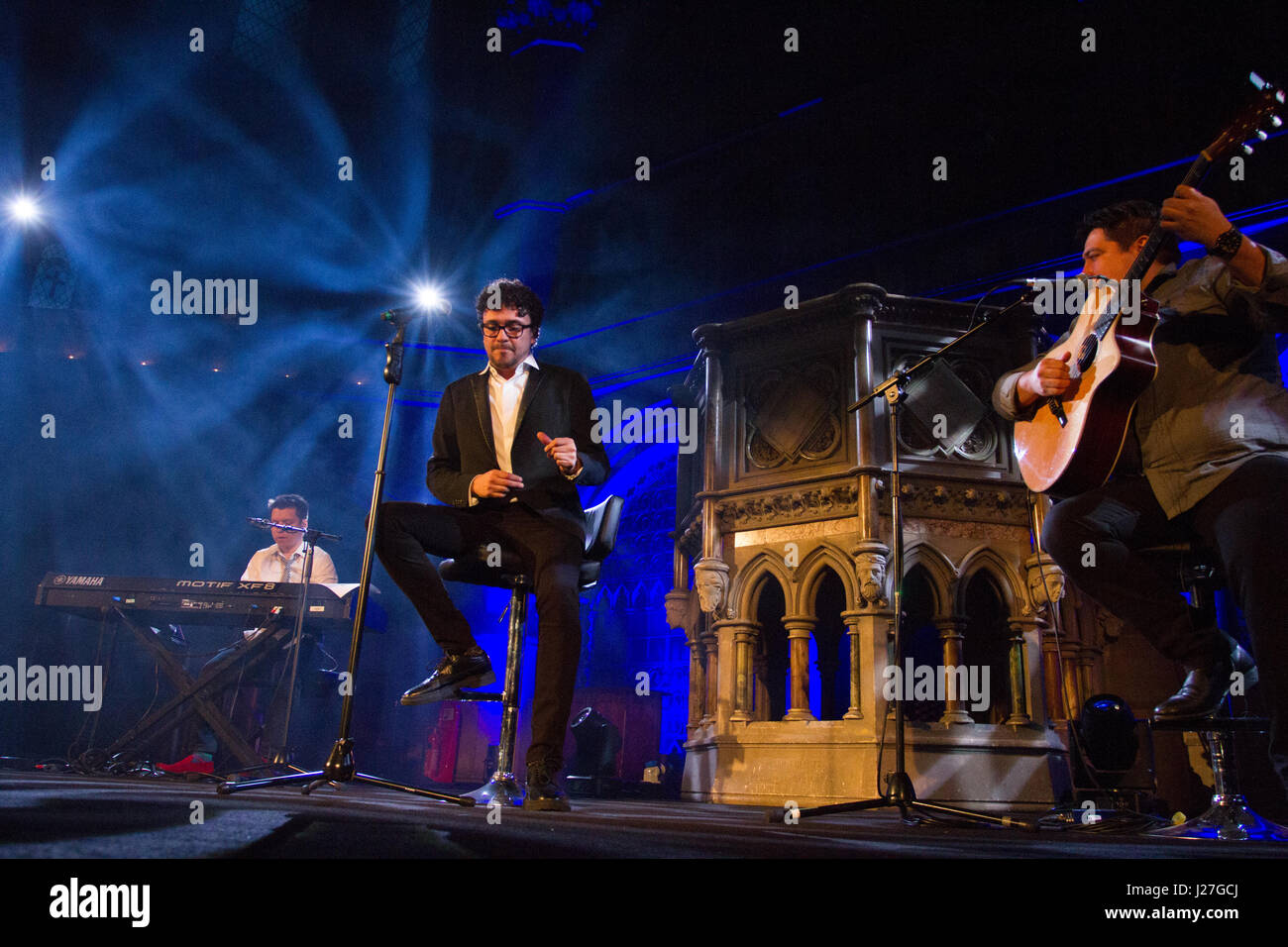 London, United Kingdom. 25th Apr, 2017. Andres Cepeda in concert at the ...