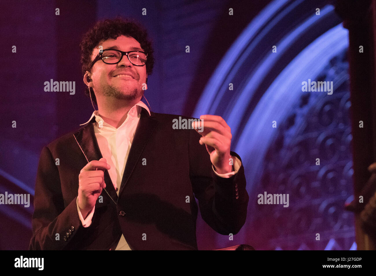 London, United Kingdom. 25th Apr, 2017. Andres Cepeda in concert at the ...
