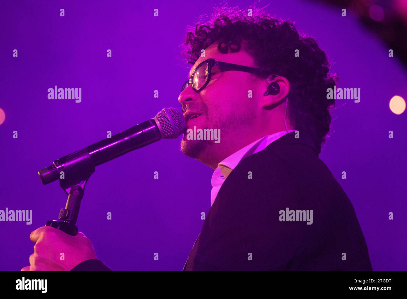 London, United Kingdom. 25th Apr, 2017. Andres Cepeda in concert at the ...