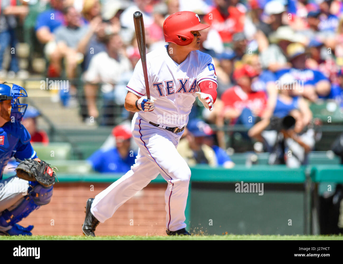 APR 23, 2017: Texas Rangers right fielder Shin-Soo Choo #17 during an ...