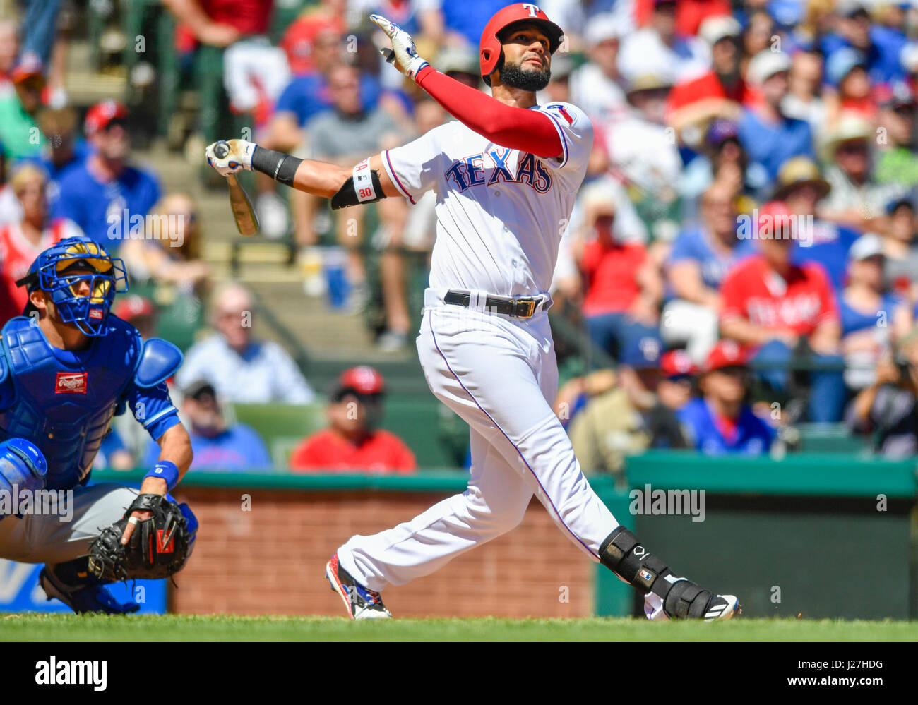 APR 23, 2017: Texas Rangers right fielder Nomar Mazara #30 during an ...
