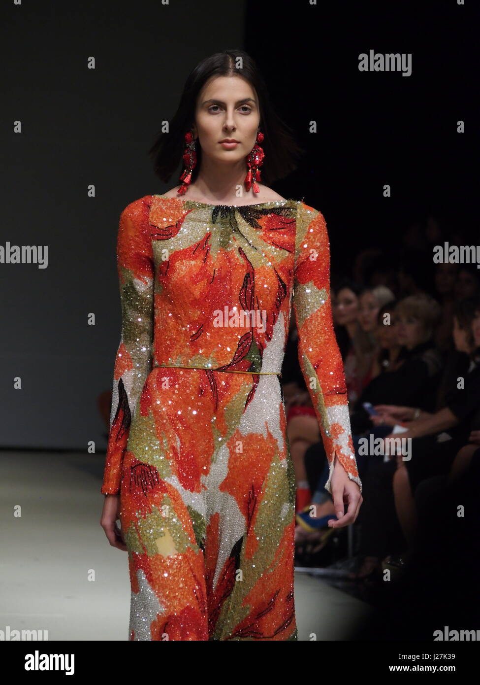 Lima, Peru. 25th Apr, 2017. Naeem Khan´s design in the Lima Fashion ...