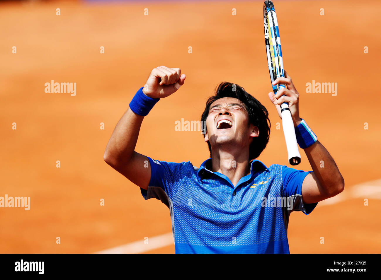 Barcelona, Spain, Credit: D. 25th Apr, 2017. Yuichi Sugita (JPN) Tennis : The ATP 500 World Tour ...