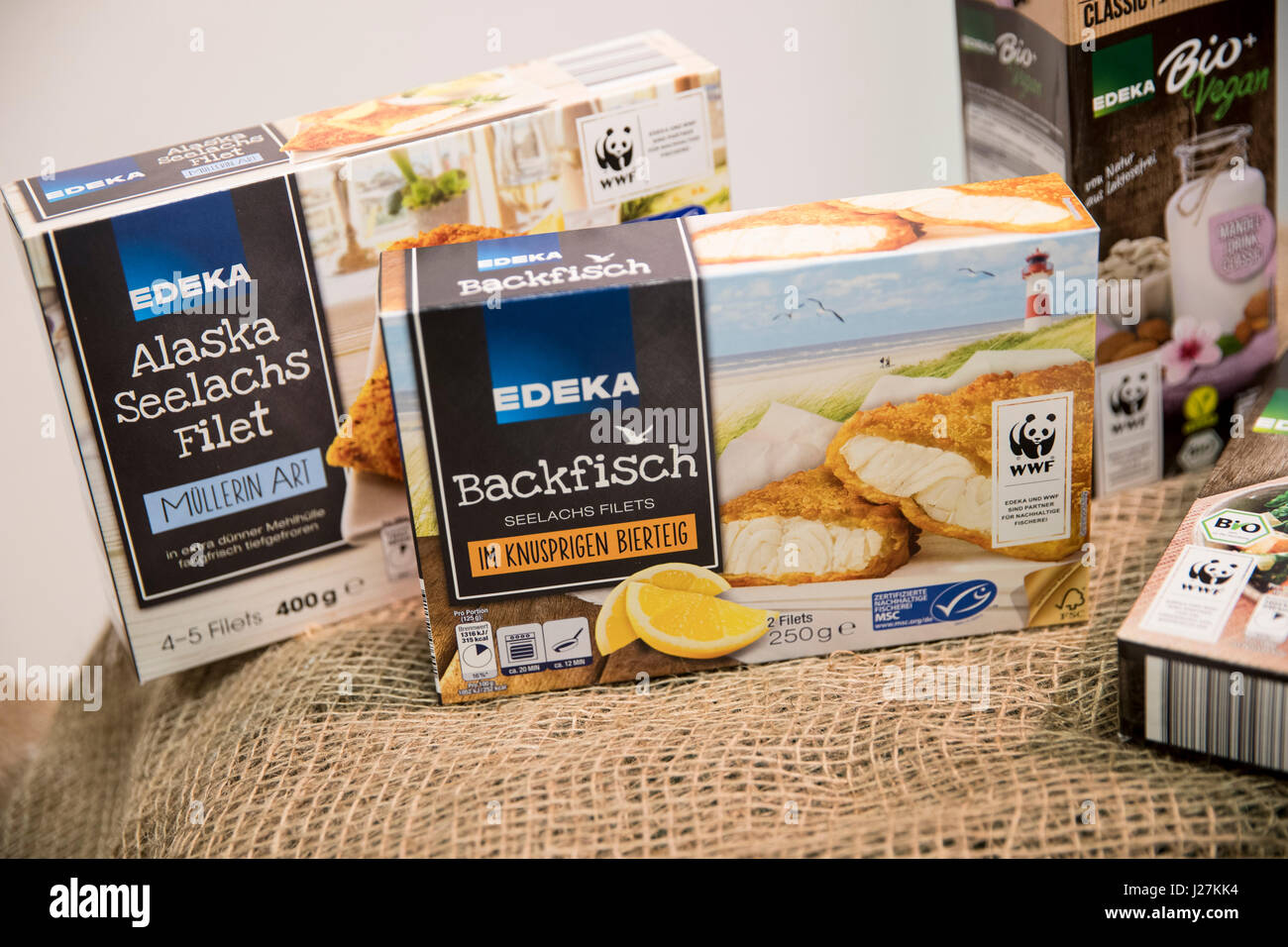 Different types of food can be seen at the 'idea lab' at the EDEKA AG ...