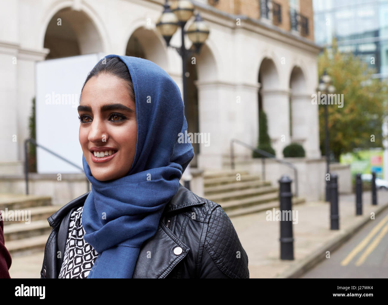 Portrait Of British Muslim Woman In Urban Environment Stock Photo - Alamy