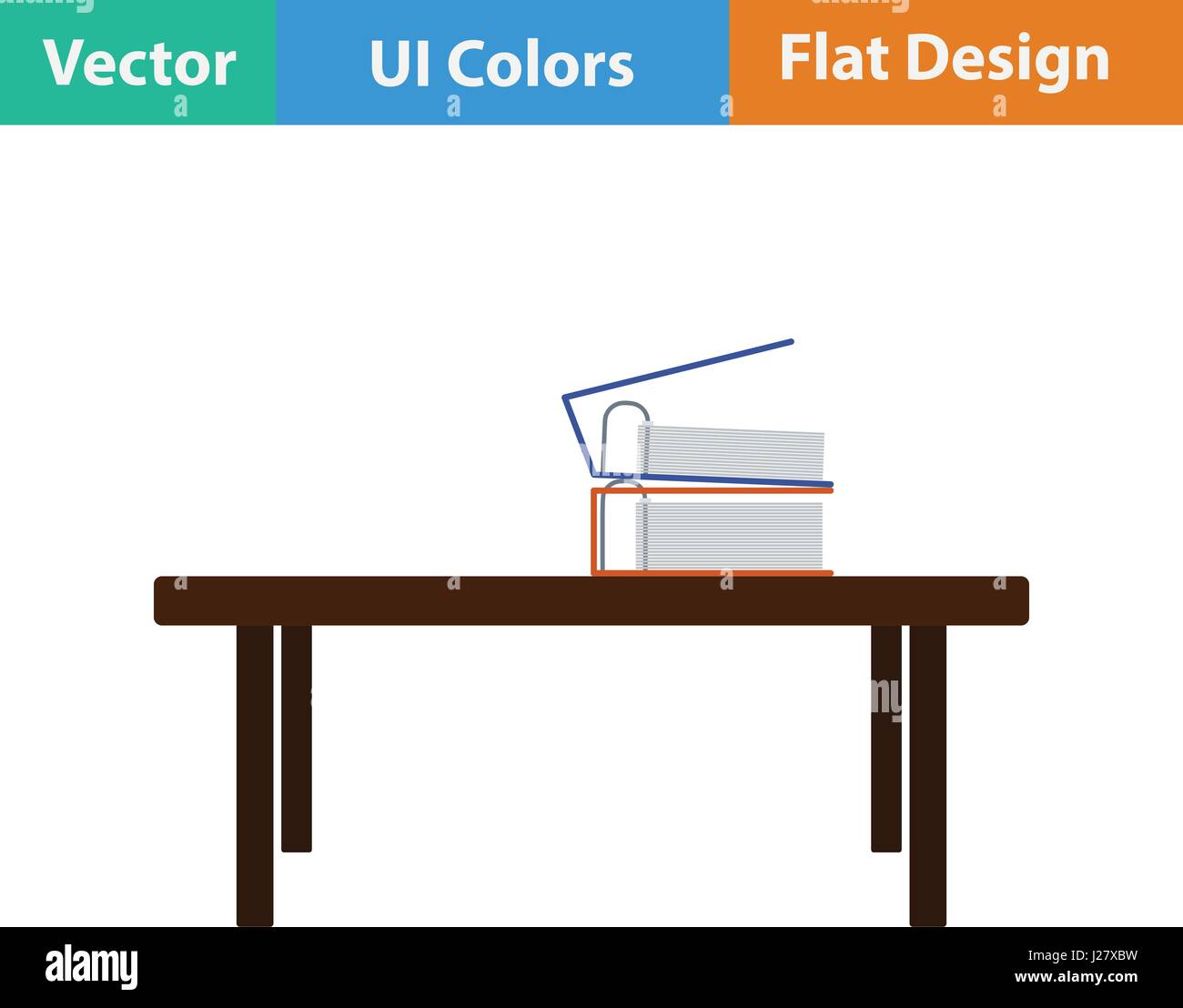 Office low table icon. Flat design. Vector illustration Stock Vector ...
