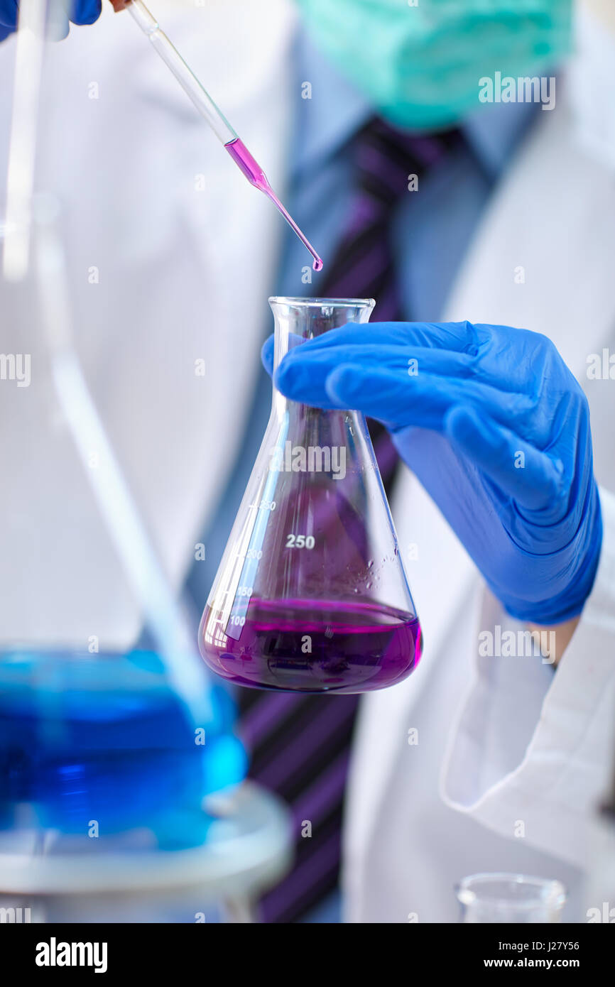 Science tools for test and analysis with laboratory and biology concept ...