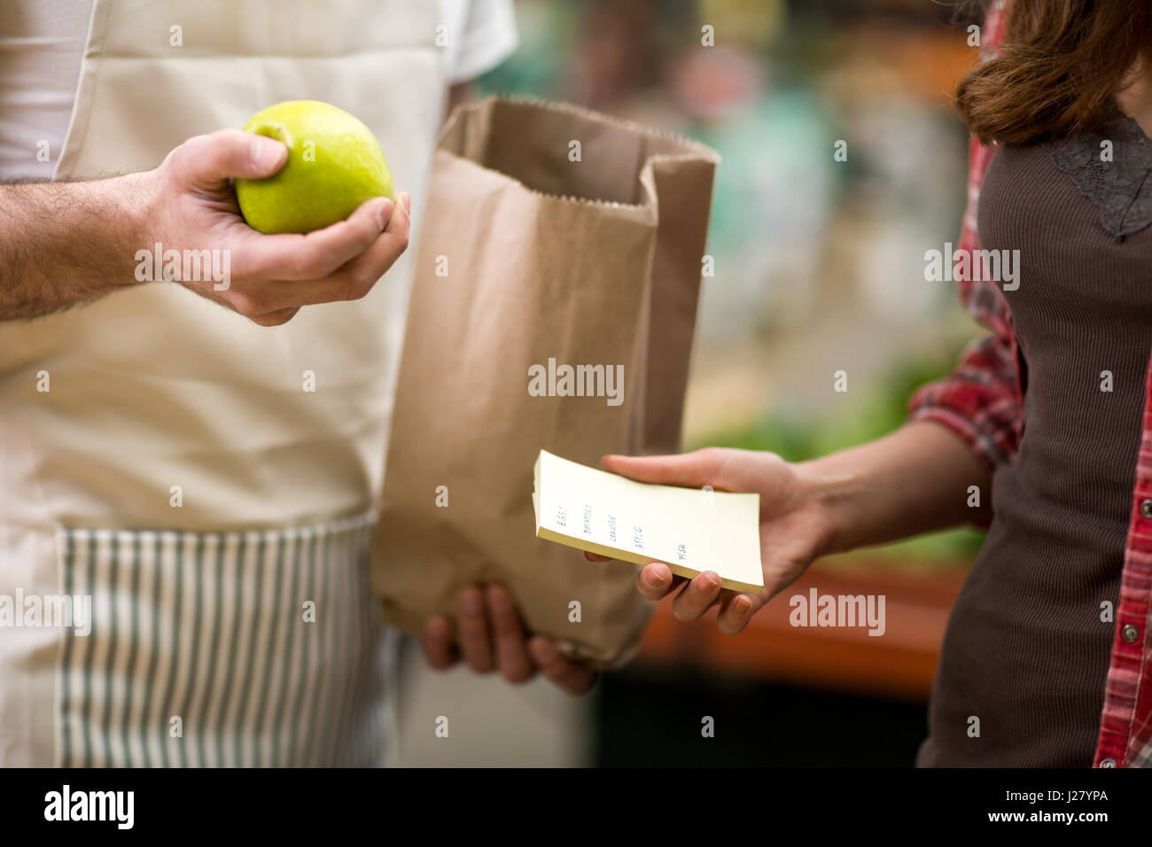 Food female check list hi-res stock photography and images - Alamy
