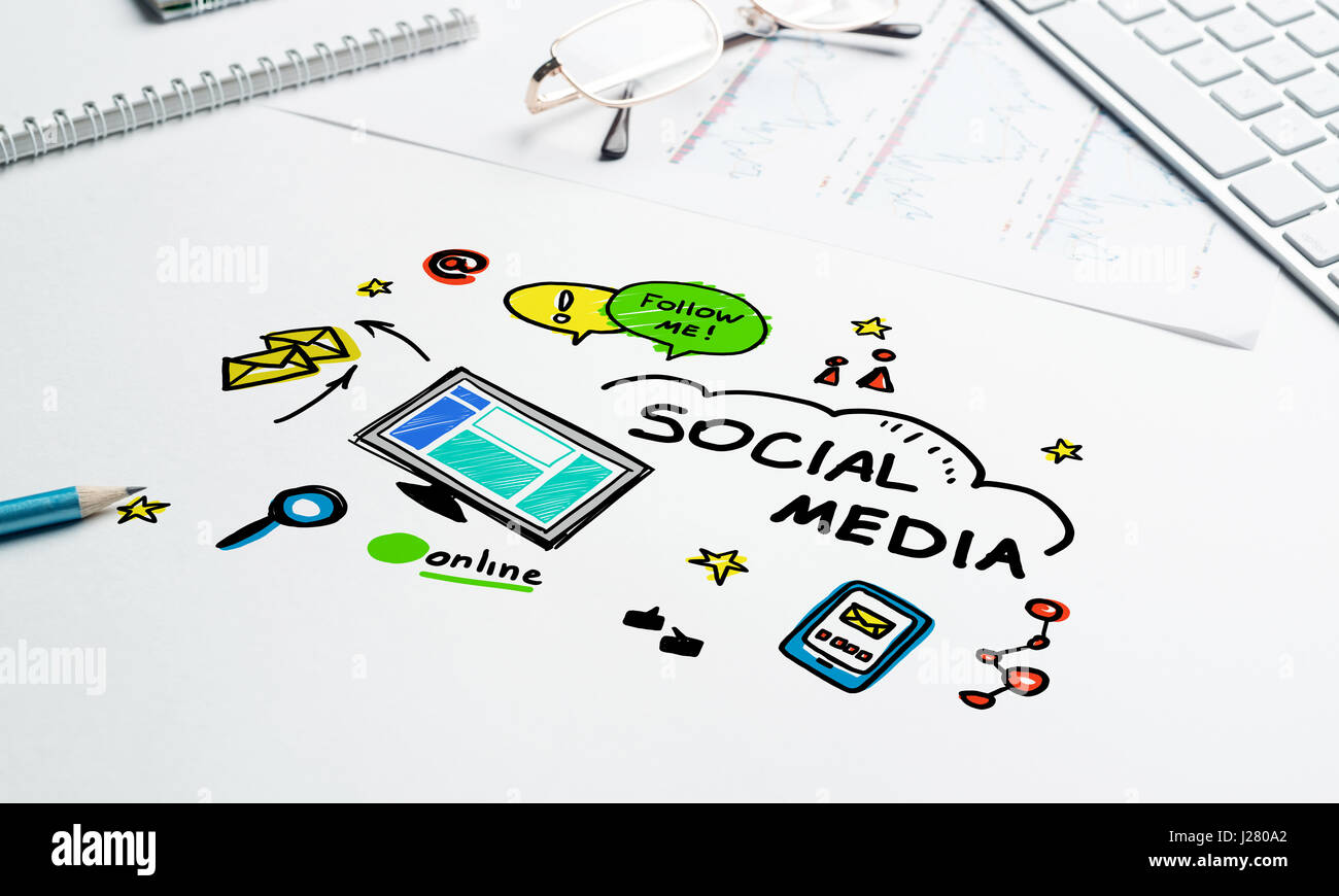 Network media background Stock Photo - Alamy