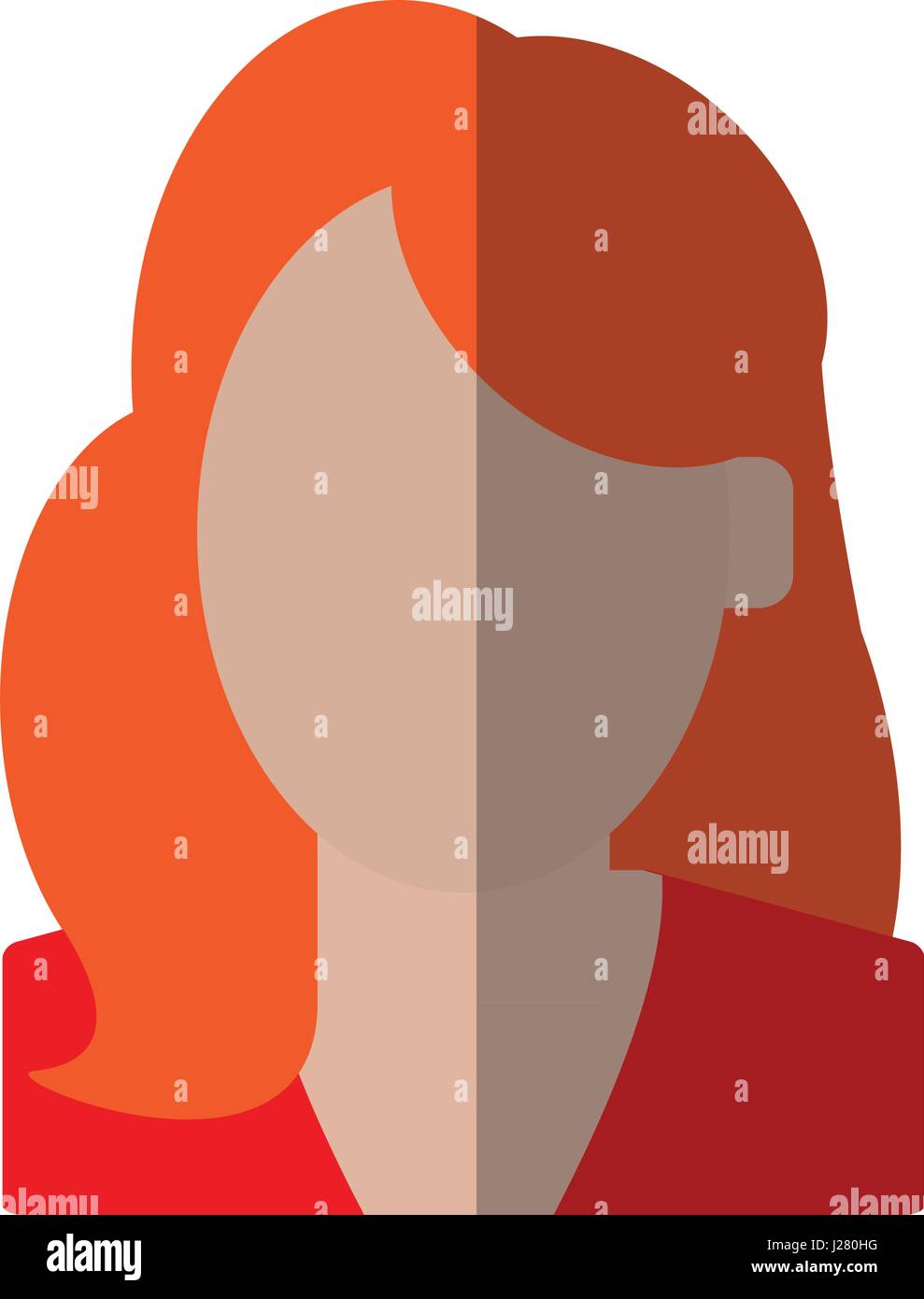 faceless woman with long hair icon image Stock Vector Image & Art - Alamy