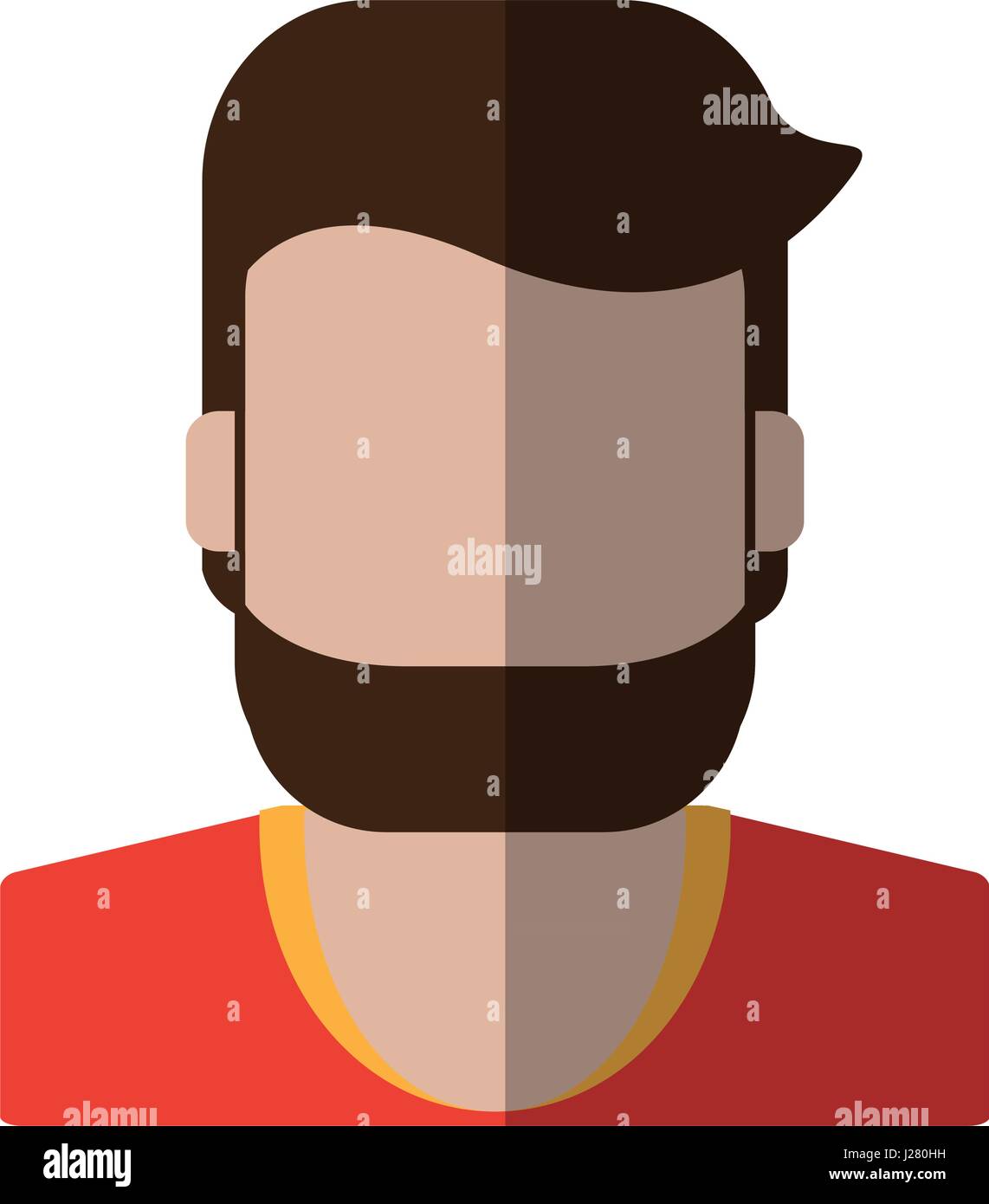 Faceless man beard portrait icon hi-res stock photography and images ...