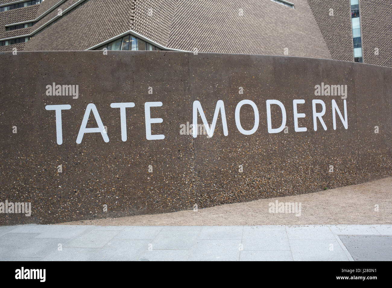 Sign outside the Tate Modern Switch House on March 31st 2017 in London ...