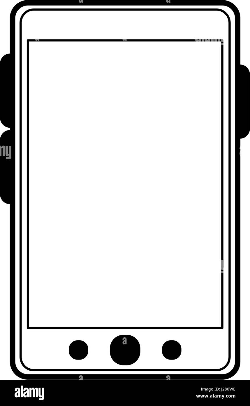 modern cellphone with blank screen icon image Stock Vector Image & Art ...