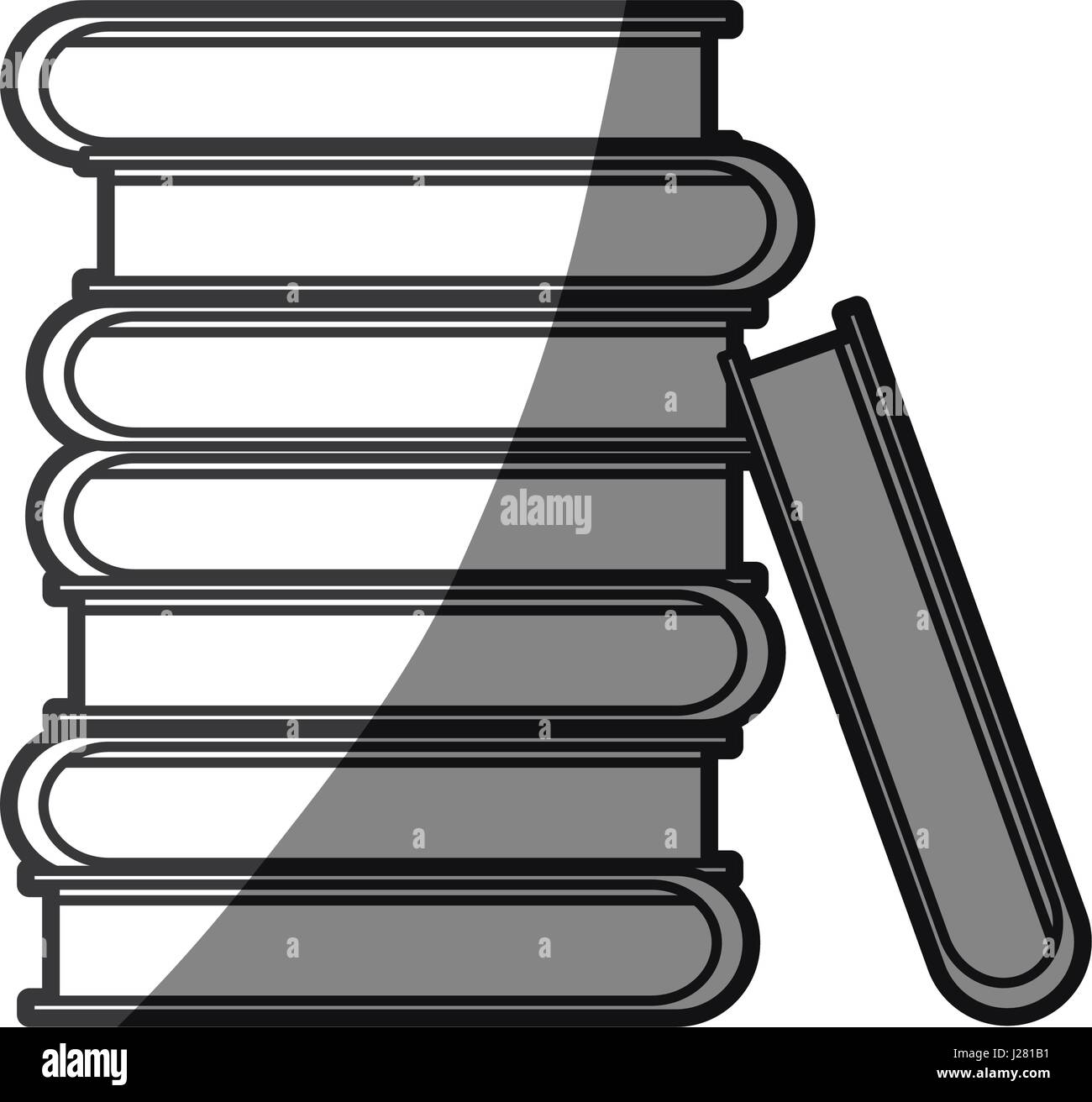 pile books encyclopedia learn shadow line Stock Vector Image & Art - Alamy