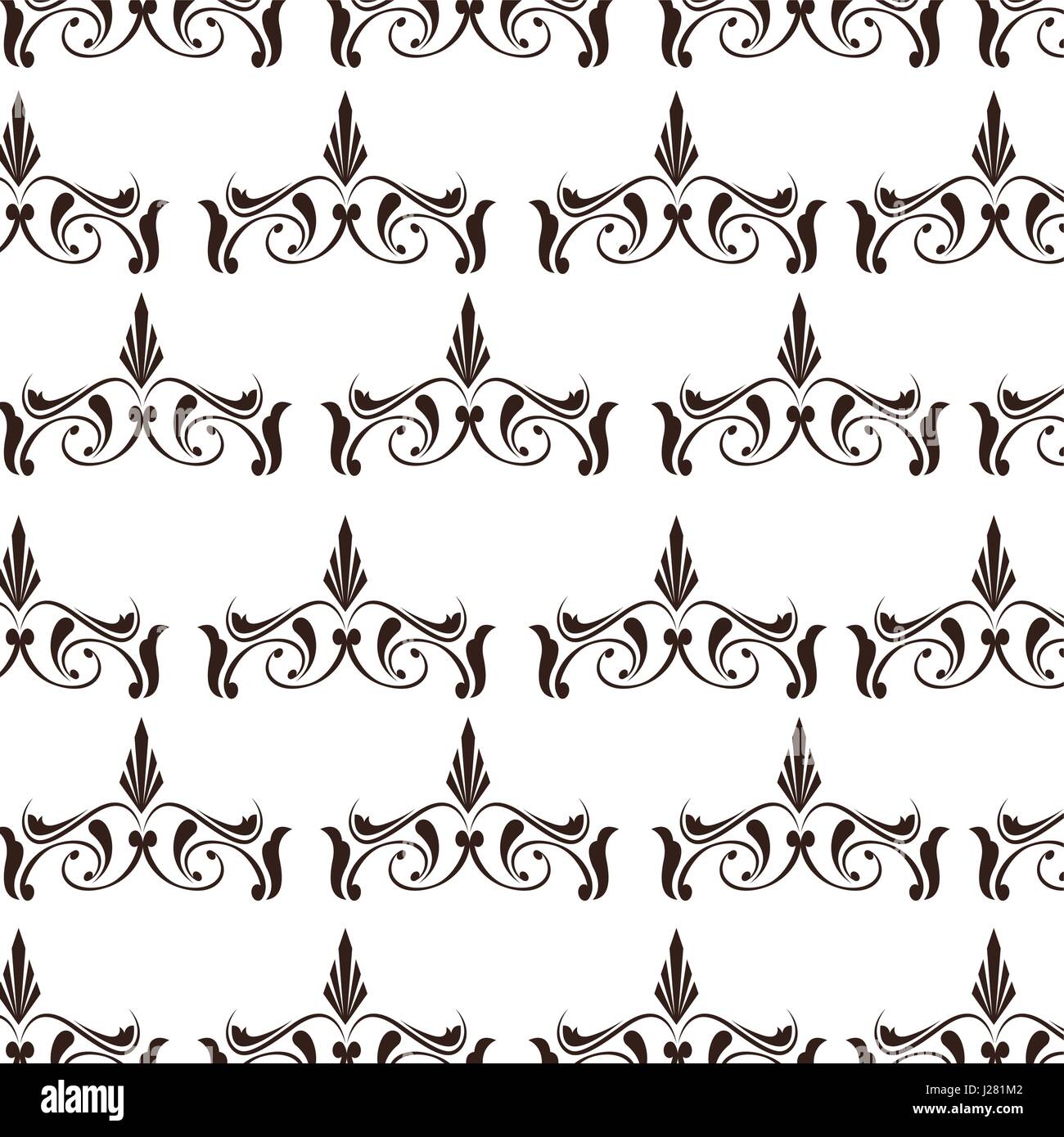 vignettes vintage decoration ornate crest seamless Stock Vector Image ...