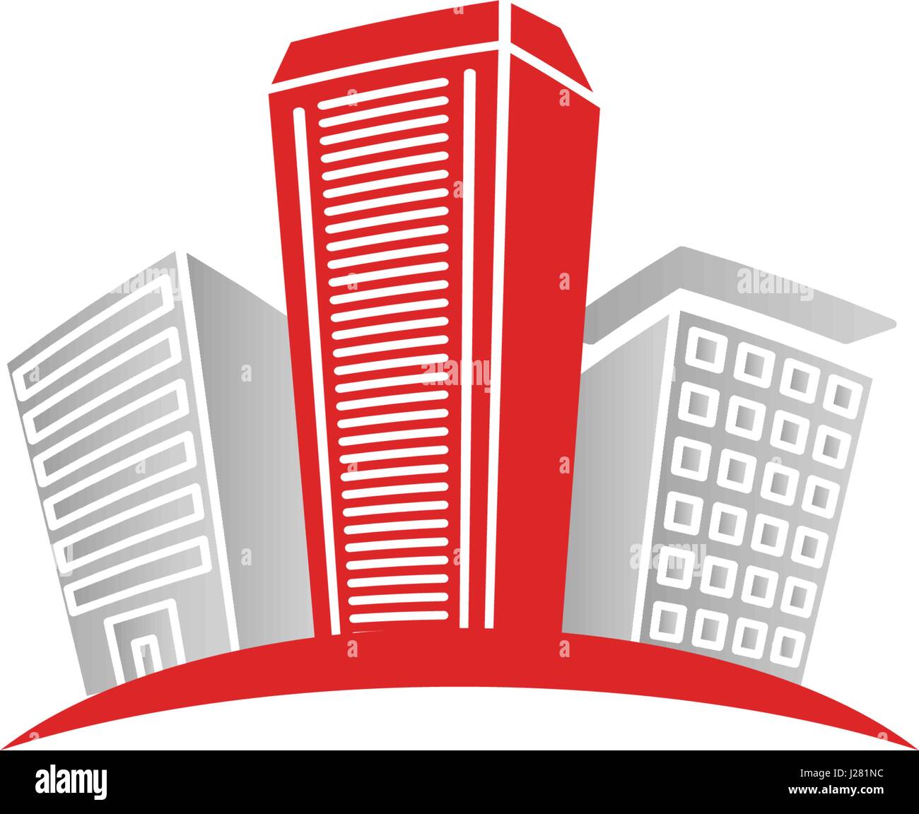 Isolated abstract city skyscraper logo,urban real estate, architecture ...