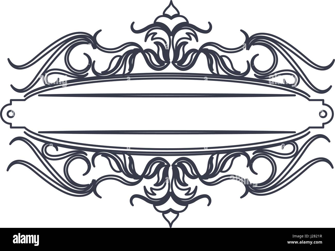 classic signboard swirls decoration template Stock Vector Image & Art ...