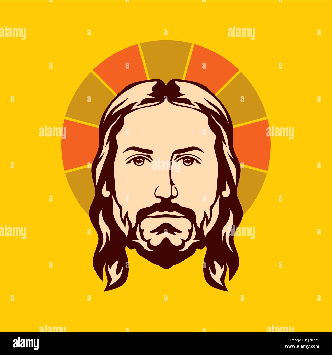 The Face of the Lord and Savior Jesus Christ Stock Vector Image & Art ...