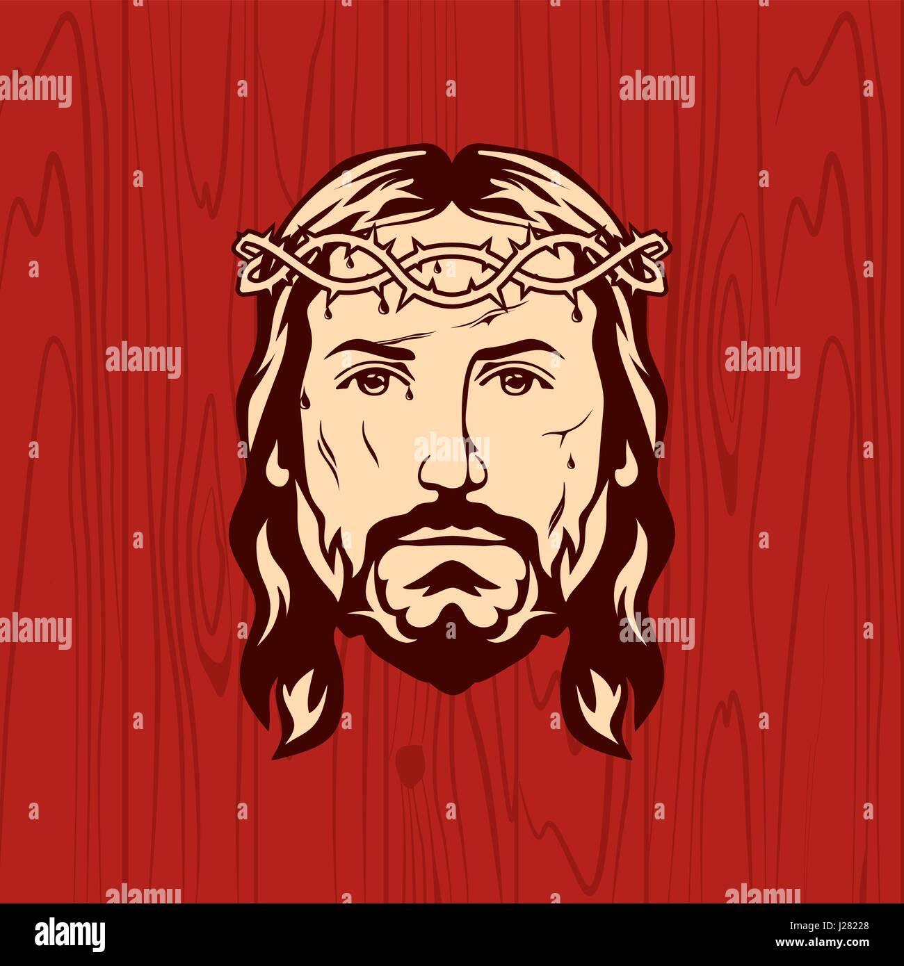 The Face of the Lord and Savior Jesus Christ Stock Vector Image & Art ...