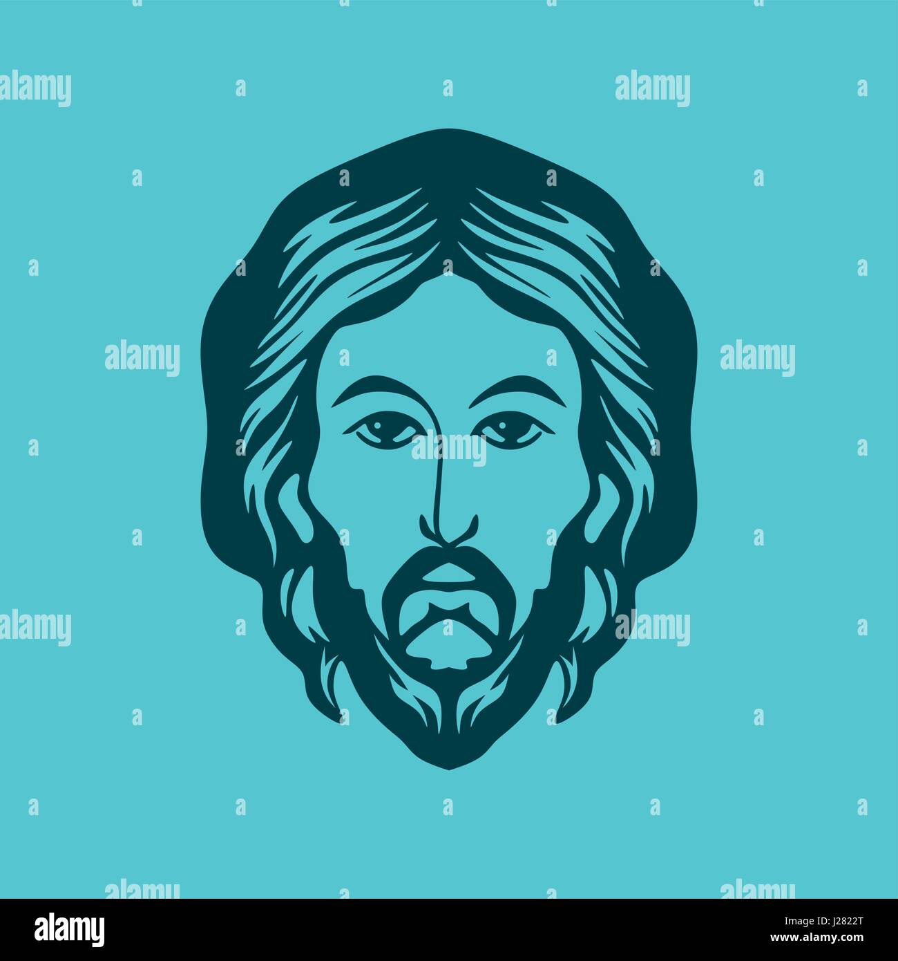 The Face of the Lord and Savior Jesus Christ Stock Vector Image & Art ...