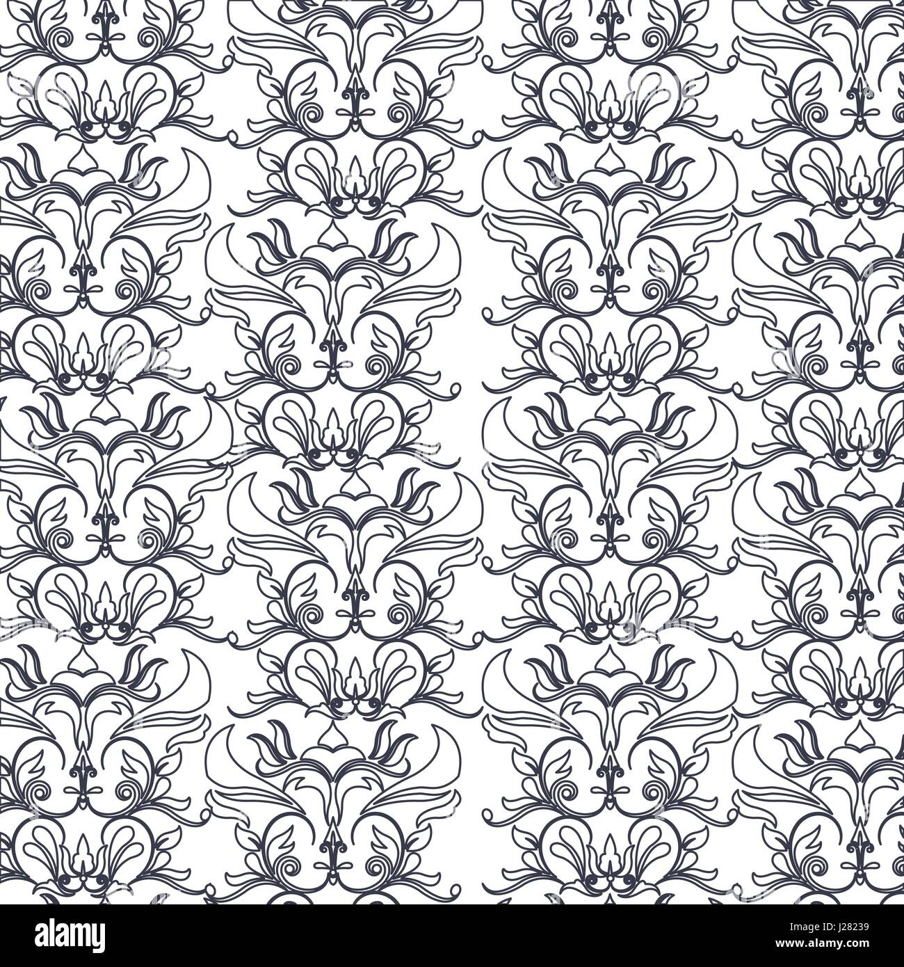 decorative elegant classic heraldry seamless pattern design Stock ...
