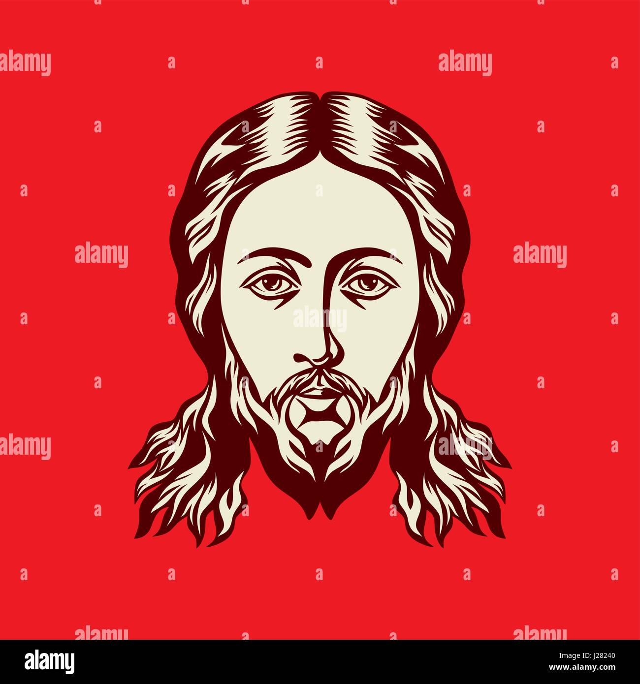The Face of the Lord and Savior Jesus Christ Stock Vector Image & Art ...