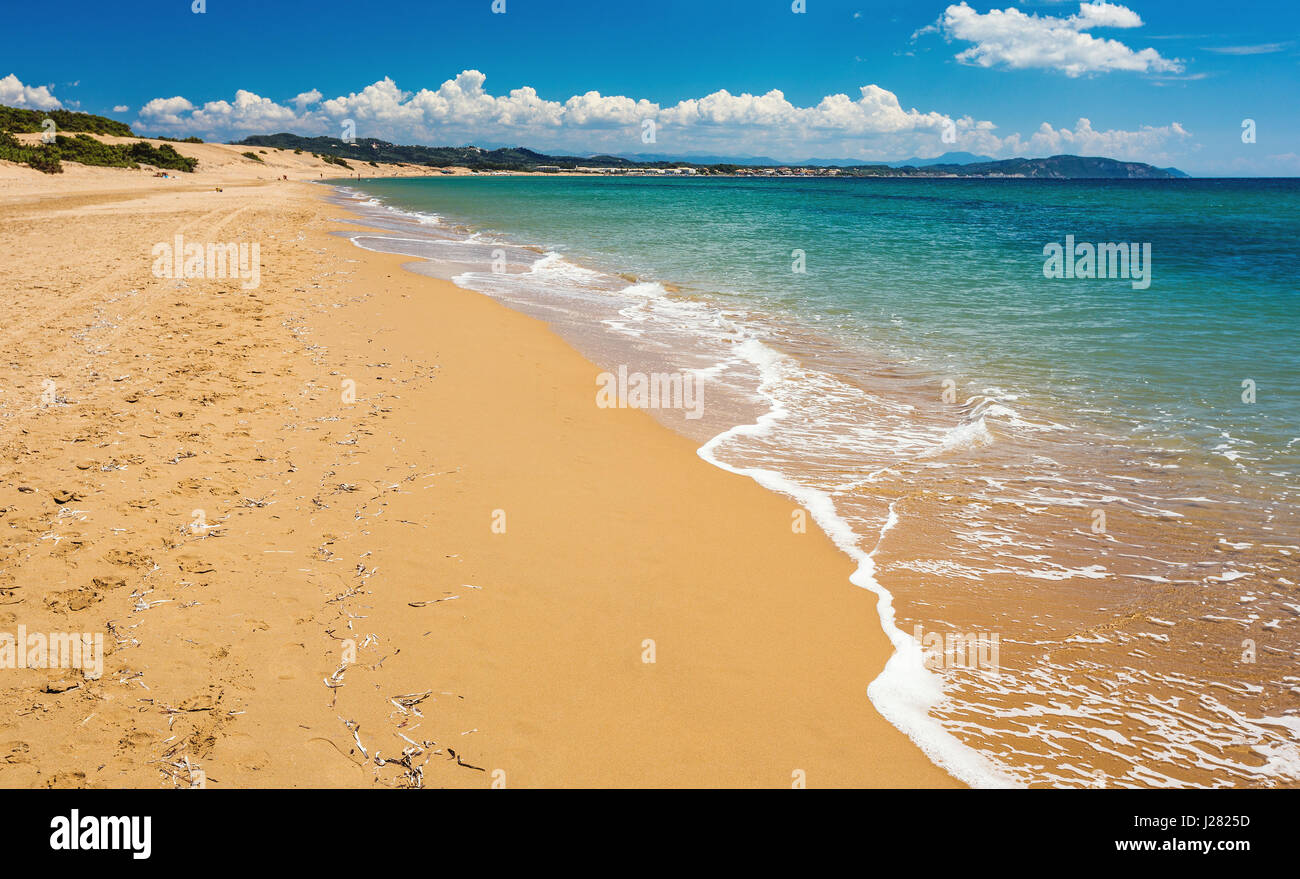 Issos beach on Corfu, near Agios Georgios, Greece Stock Photo - Alamy