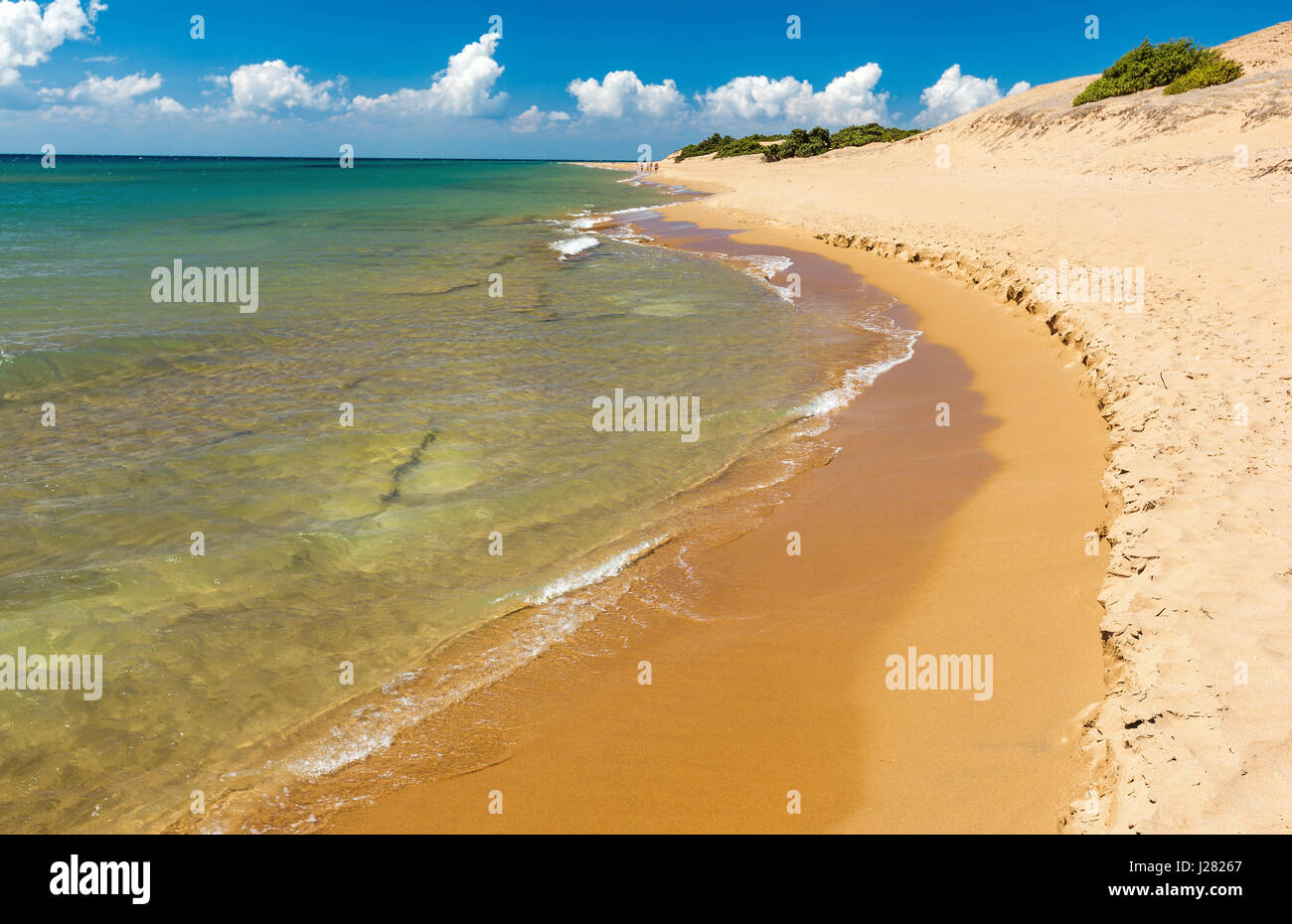 Issos beach on Corfu, near Agios Georgios, Greece Stock Photo - Alamy