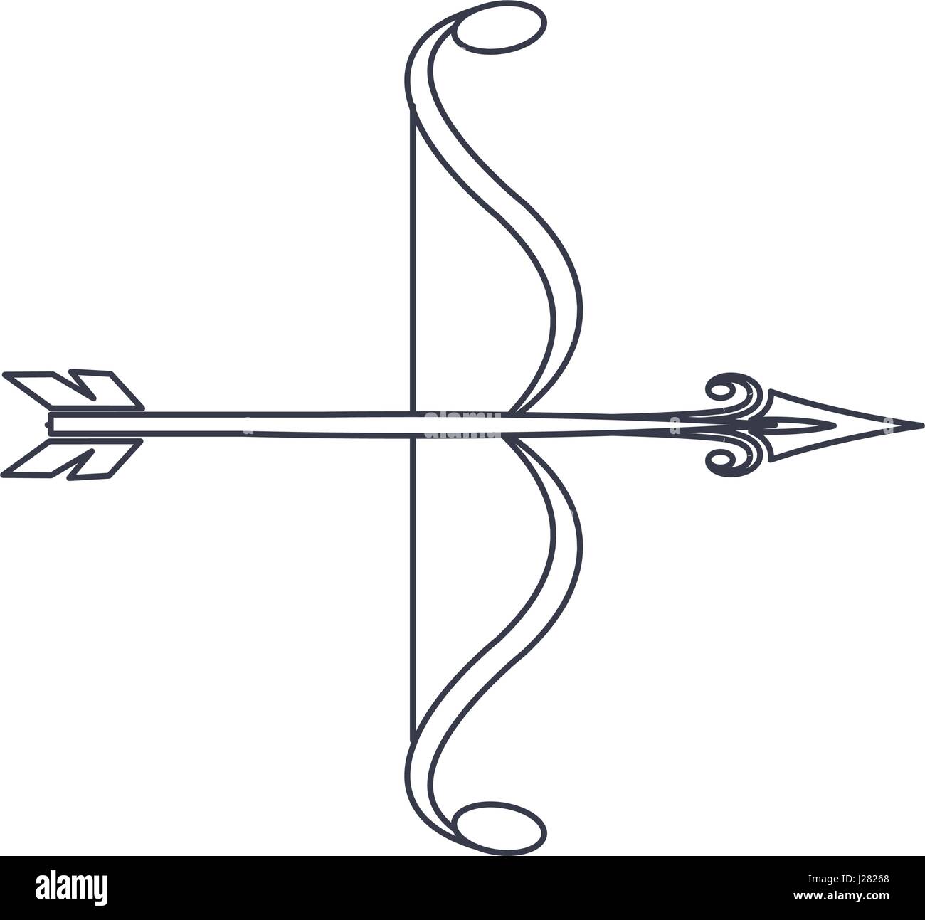 bow arrow ornate decorative element line Stock Vector Image & Art - Alamy