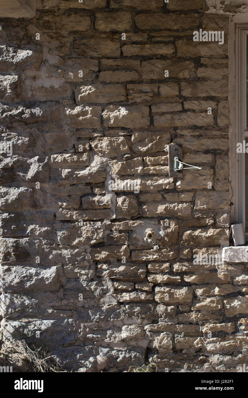 Old stone wall from a building Stock Photo - Alamy