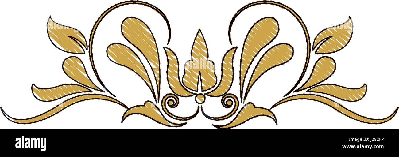 golden crest decoration elegant vignette image Stock Vector Image & Art ...