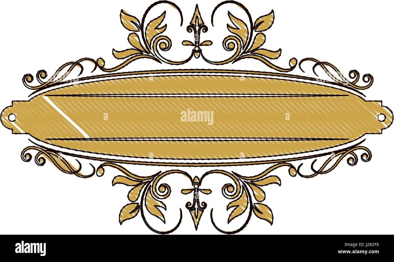 golden board vintage victorian emblem empty image Stock Vector Image ...