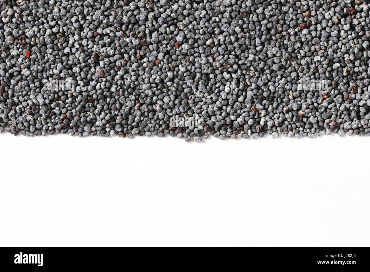 Whole black poppy seeds on white background Stock Photo - Alamy
