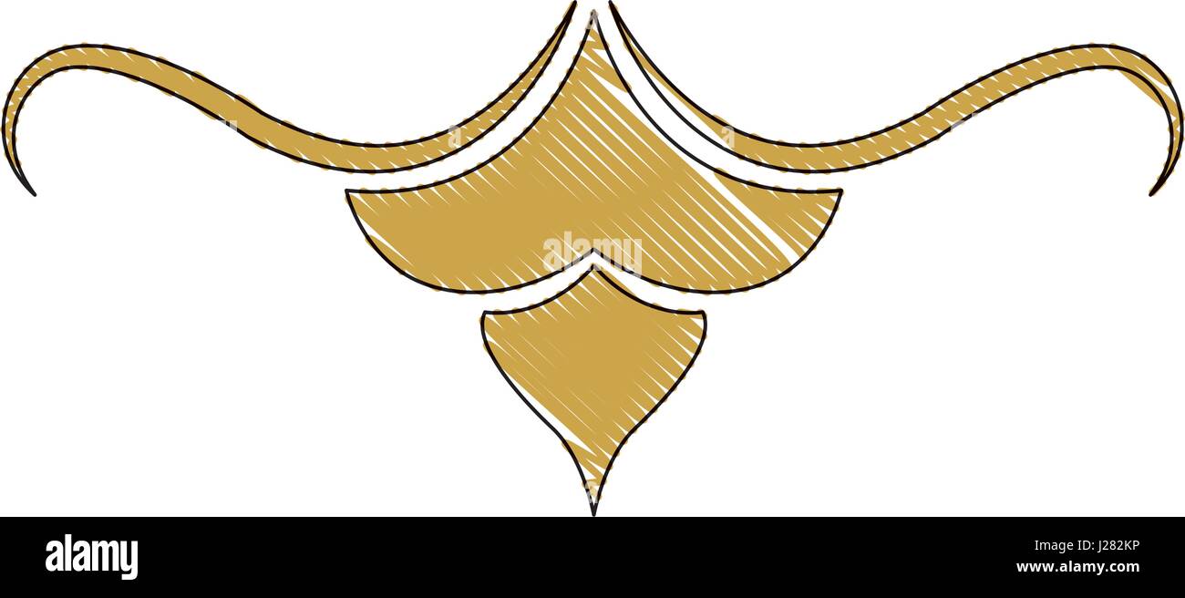 golden crest decoration elegant vignette image Stock Vector Image & Art ...