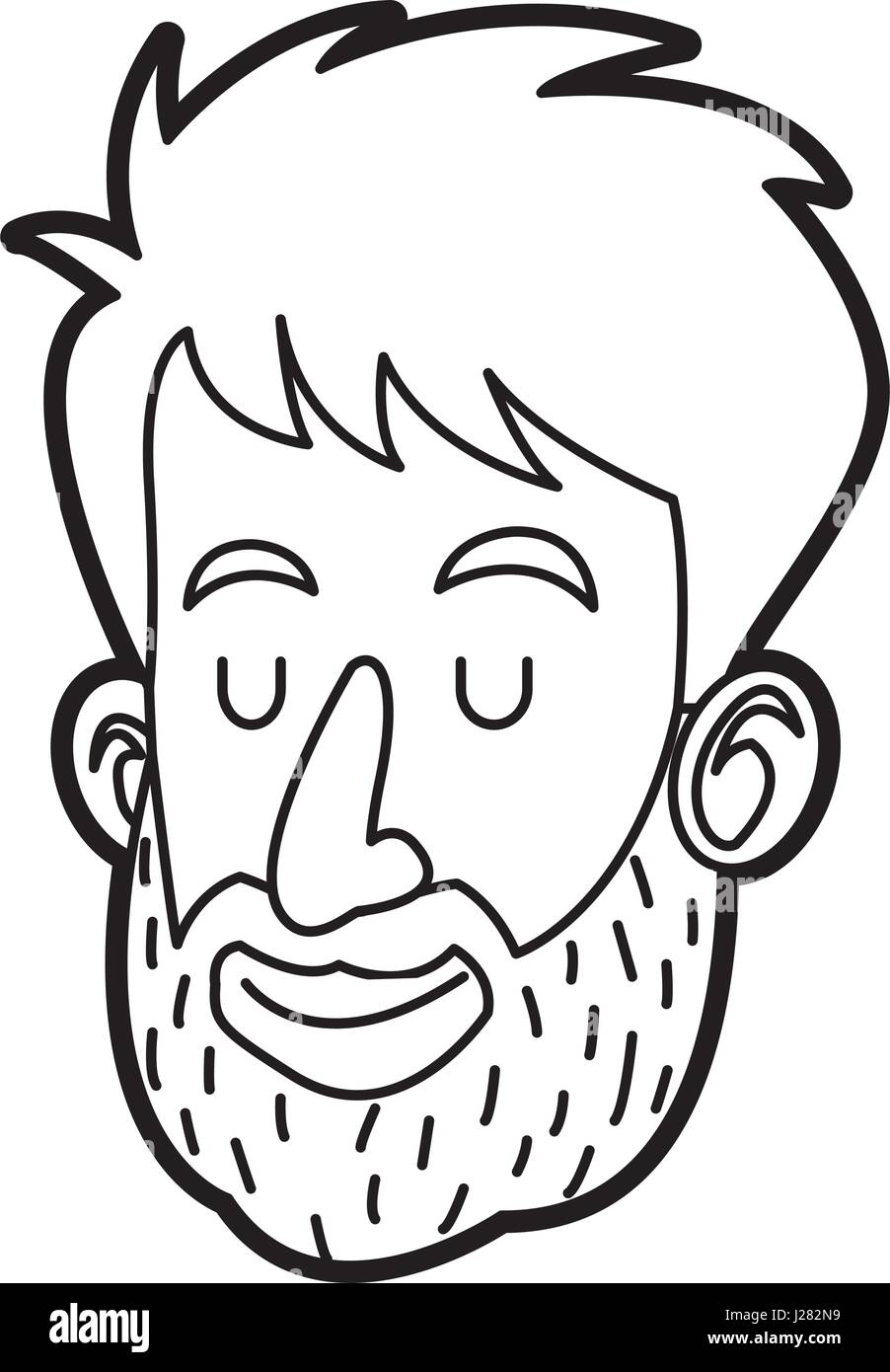 face man male bearded character image Stock Vector Image & Art - Alamy
