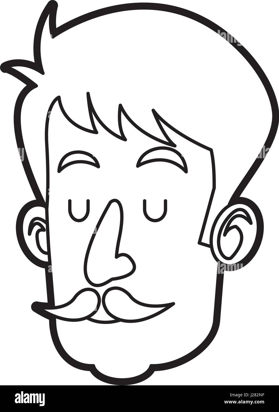 face man male bearded character image Stock Vector Image & Art - Alamy